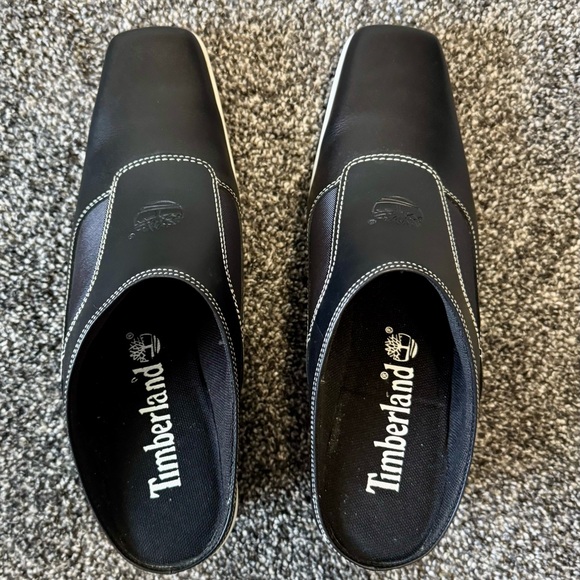 Timberland | Shoes | Timberland Black Leather Slipon Shoes New Without ...
